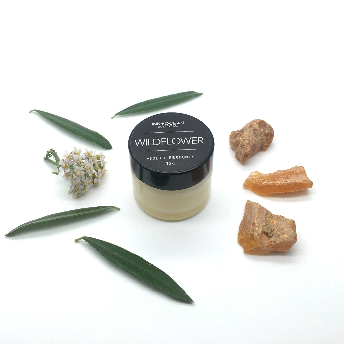 handcrafted natural botanical artisan solid perfume wildflower